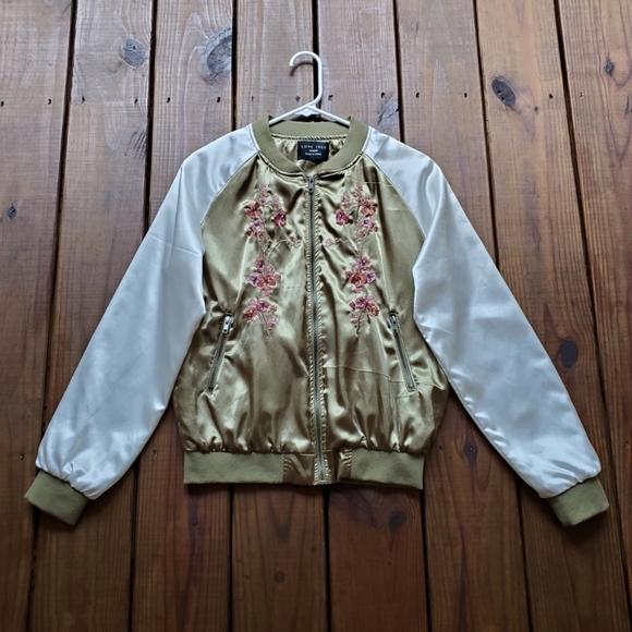 Love Tree | Jackets & Coats | Love Tree Size M Cream And Green Pink ...